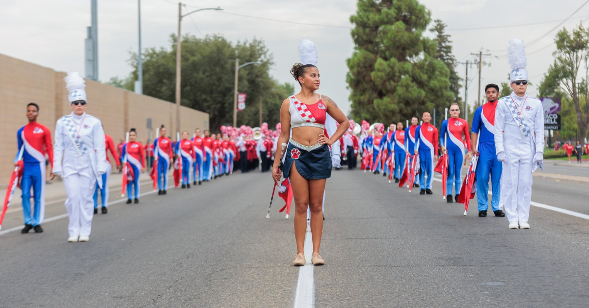 Fresno St. Marching Band dazzles at Rose Parade