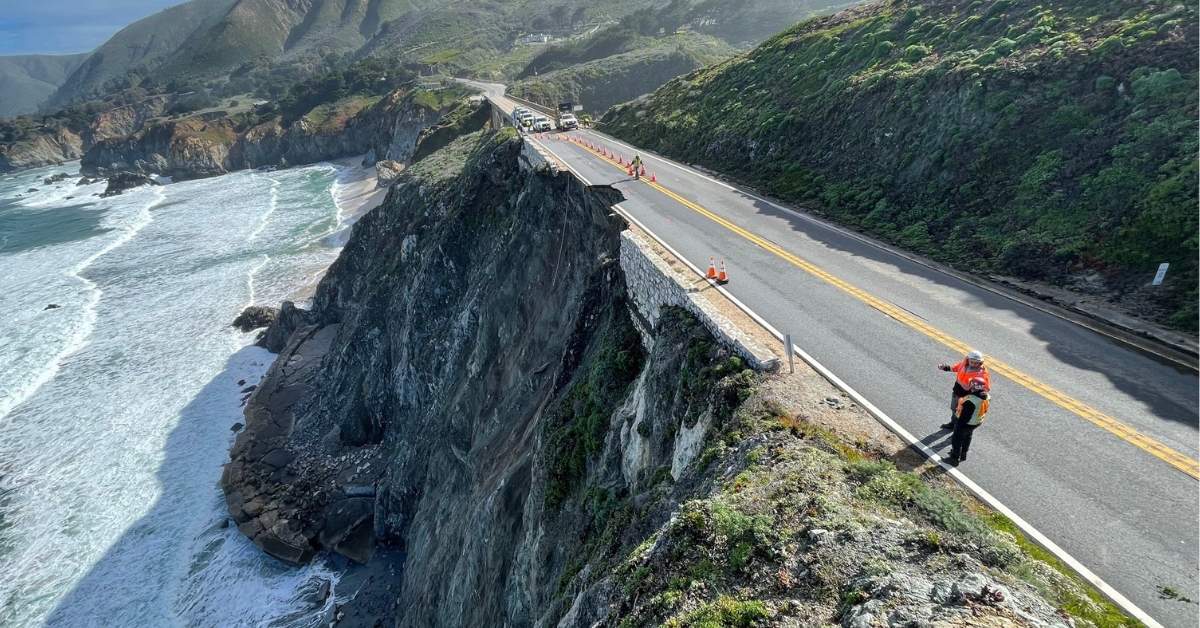 Highway 1 lane collapses near Big Sur
